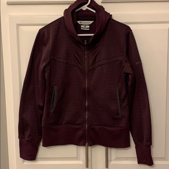 Columbia | Jackets & Coats | Columbia Maroon Fleece Zip Up Jacket As ...
